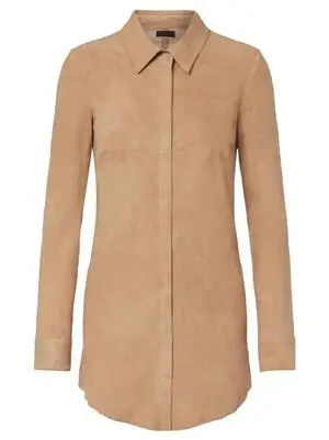 Stouls Geraldine Suede Shirt Dress - Beige