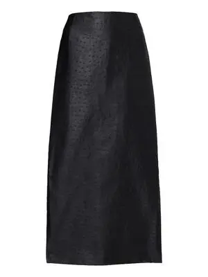 RÓHE Embossed High-rise Midi Skirt - Black