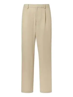 Auralee Cotton And Wool Viyella Suit Pants - Beige