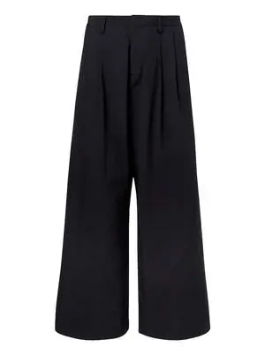 ERL Pleated Wide-leg Trousers - Black