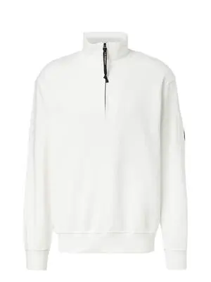 C.P. COMPANY Cotton Half-zip Sweatshirt - White