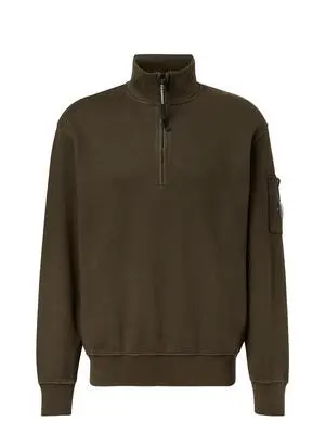 C.P. COMPANY Cotton Half-zip Sweatshirt - Green