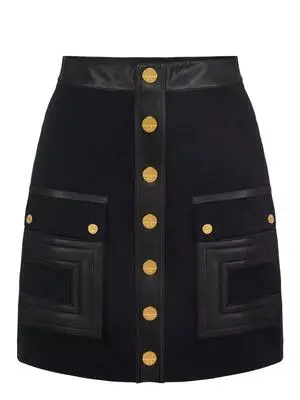 Elisabetta Franchi Button-embellished Mini Skirt - Black