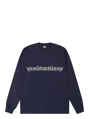 StÜssy Mirror Long-sleeve Tee - Blue