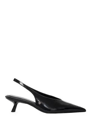 ANINE BING 50mm Hilda Slingback Pointed-toe Pumps - Black