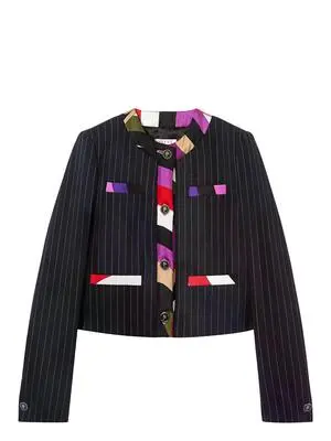 Emilio Pucci Iride-print Jacket - Black
