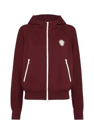 Brunello Cucinelli Techno Cotton Piqué Zip-up Hoodie - Red