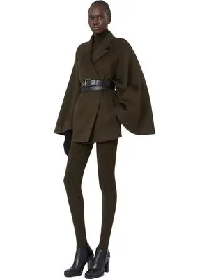 Max Mara Belted Wrap Coat - Moss Green