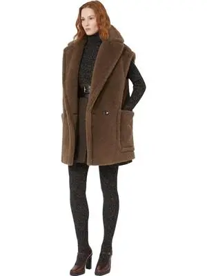Max Mara Wool And Alpaca Teddy Gilet - Brown