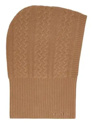 Max Mara Cashmere Cable-knit Balaclava - Camel