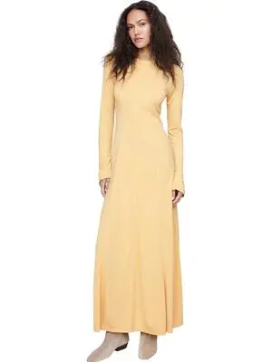 Banana Republic Paneled Knit Maxi Dress - Sahara Sun Yellow
