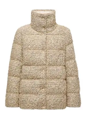 Moncler Cochelle Tweed Down Jacket - Beige