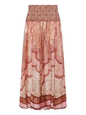 Zimmermann Maxi Skirt - Tapestry Burgundy Multi
