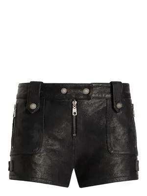 Dolce & Gabbana Vintage Leather Shorts - Black