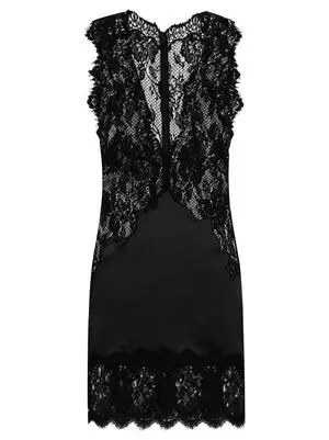 Dolce & Gabbana Short Dress With Lace - Black