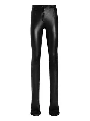 Dolce & Gabbana Stretch Nappa Leather Trousers - Black