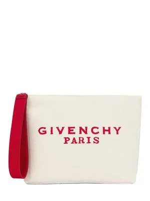 Givenchy Logo Pouch - Beige & Red