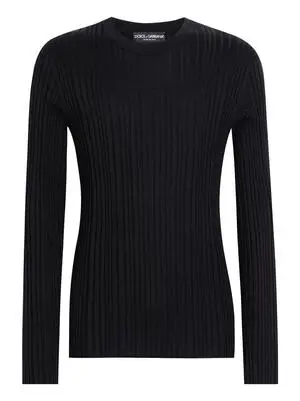 Dolce & Gabbana Silk And Cotton Pullover - Black