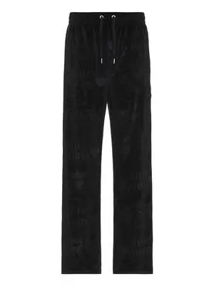 PLEASURES Crest Velour Track Pants - Black