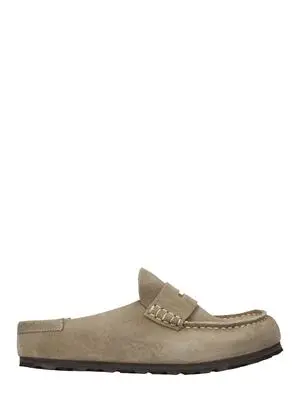 BIRKENSTOCK Suede Naples Wrapped Clogs - Brown