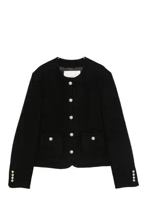 DUNST Wool Tweed Jacket - Black