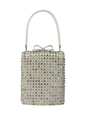 SELF-PORTRAIT Mini Multi Crystal Handbag - Silver