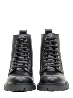 Givenchy Lace-up Leather Boots - Black
