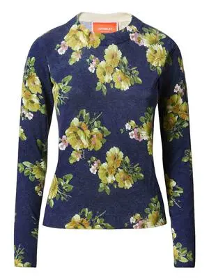 La DoubleJ Round Neck Jumper - Floral