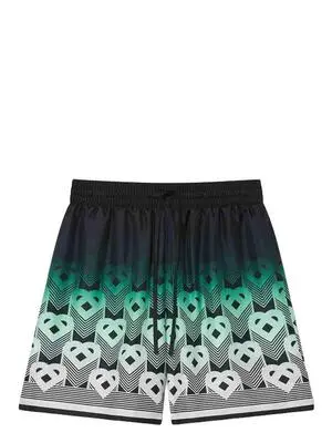 Casablanca Gradient Monogram Silk Bermudas - Green