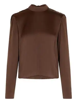 Remain Birger Christensen Bowina Polyester Blouse - Brown