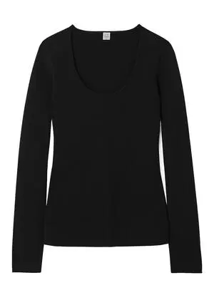 TOTEME Stretch-knit Top - Black