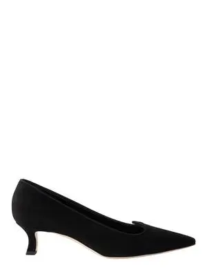 Manolo Blahnik Euridi 50 Suede Pumps - Black