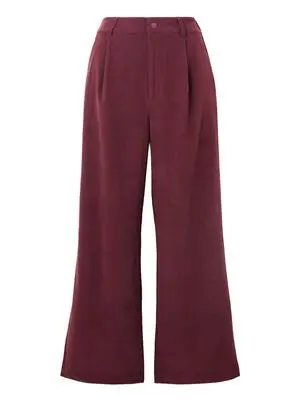 Varley Floris Corduroy Wide-leg Trousers - Burgundy