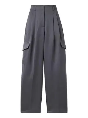 RÙADH The Russel Pleated Wool Wide-leg Pants - Gray