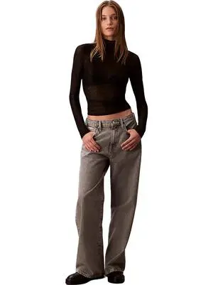Calvin Klein Calvin Klein Jeans Wide Leg Jeans Grey Sterling