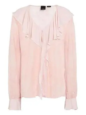 Pinko Ruched Lace Top - Pink