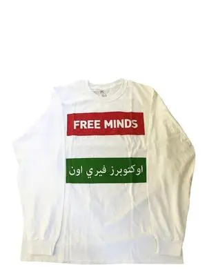 OVO Free Minds Arabic Long Sleeve T-shirt - White