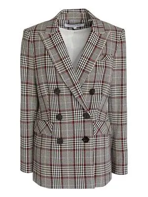 Veronica Beard Ellette Dickey Prince Of Wales Checked Tweed Blazer - Multicolor