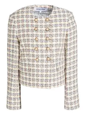 Veronica Beard Bentley Double-breasted Tweed Jacket - Ivory