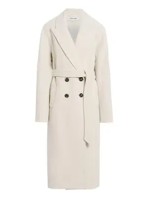 Veronica Beard Della Dickey Double-breasted Wool-felt Coat - Ecru