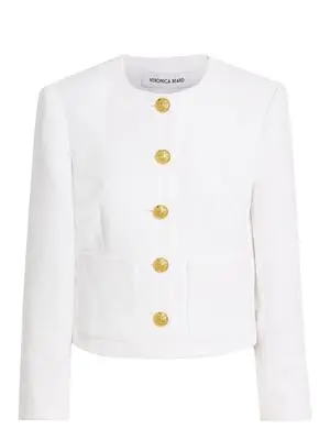 Veronica Beard Nathan Cotton-tweed Jacket - White