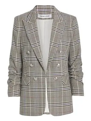 Veronica Beard Beacon Dickey Double-breasted Tweed Blazer - Ecru