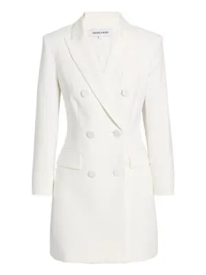 Veronica Beard Elianna Crepe Mini Tuxedo Dress - Off-white