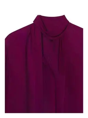 A.L.C. Tied-neck Silk Blouse - Purple