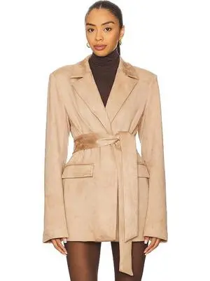 LOVERS AND FRIENDS Eva Faux Suede Jacket - Light Tan