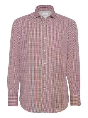 Brunello Cucinelli Check-pattern Shirt - Red