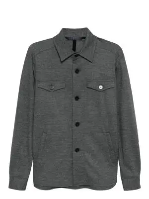 Harris Wharf London Wool Shirt Jacket - Grey