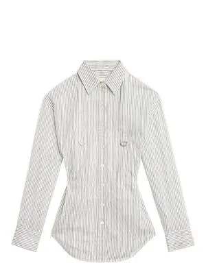 Isabel Marant Aurora Striped Shirt - Ecru/black