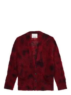 Isabel Marant Mahel Kid Mohair Cardigan - Deep Red
