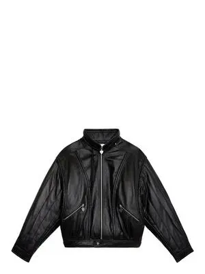 Isabel Marant Yosri Leather Biker Jacket - Black